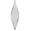 38 inch Silver - strieborný Taper fóliový balón